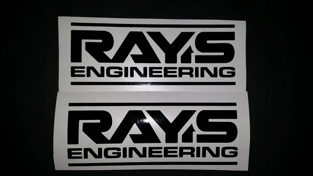 RAYS ENGINEERING VINYL cut sticker / decal PAIR 2 suit drift cars etc ...