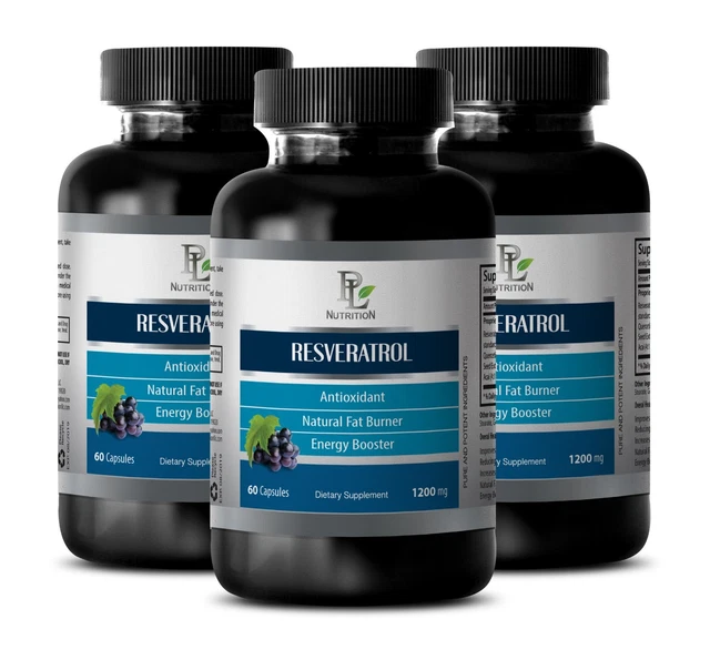 PURE RESVERATROL SUPPLEMENT - RESVERATROL 1200mg - max strength anti ...