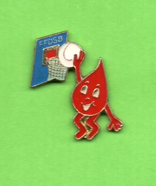 PIN'S PINS LAPEL pin FFDSB Don du Sang Give Blood donation Drive Basket ...