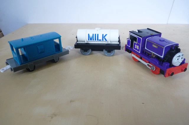 CHARLIE, TIDMOUTH MILK TANKER +BRAKE VAN. XC. TOMY TrackMaster ...