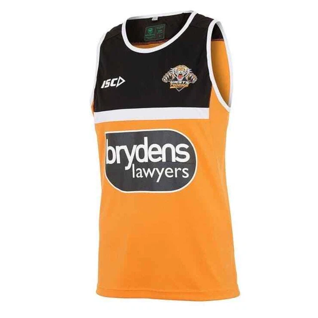 WESTS TIGERS 2018 NRL Orange Training Singlet Sizes S-5XL BNWT EUR 25 ...
