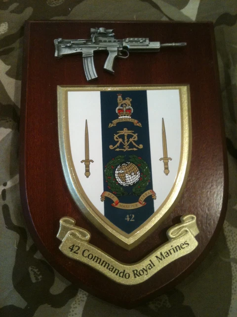 42 COMMANDO ROYAL Marines Military Wall Plaque+ Pewter SA80 EUR 41,88 ...