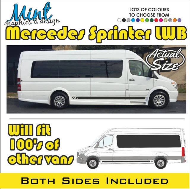 LWB MERCEDES SPRINTER Side Stripes Camper MOTORHOME Decals Stickers ...