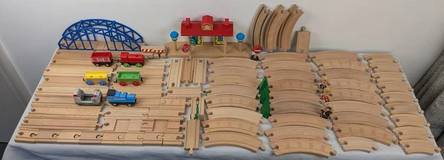 3.5KG ASSORTED BUNDLE Of BRIO Compatible Wooden Train Track ...