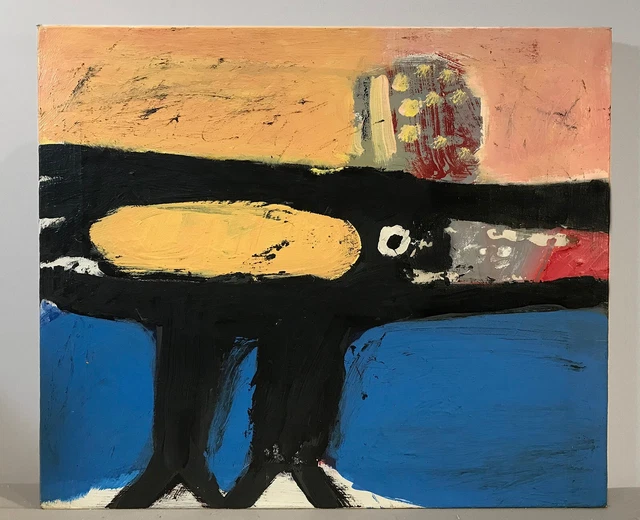 RICHARD SILVA ABSTRACT painting A Bird Raven Crow modern art Fresno ...