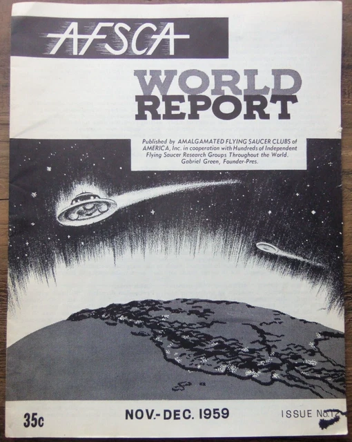 RARE [1959] AFSCA WORLD REPORT Gabriel Green Flying Saucer UFO ...