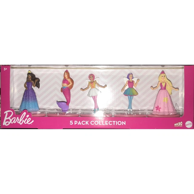 BARBIE 5 PACK Micro Collection: Starlight Fairy, Mermaid & Princess NEW ...