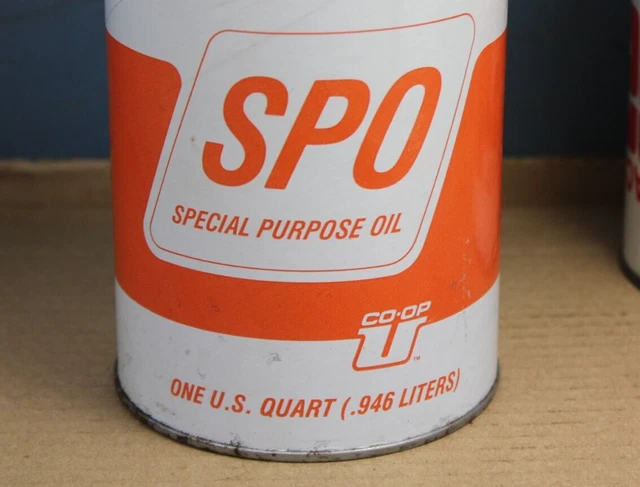 NOS FULL 1970S era SPO CO-OP MOTOR OIL Old Minneapolis 1 quart Can ~hard to find $42.11 ...