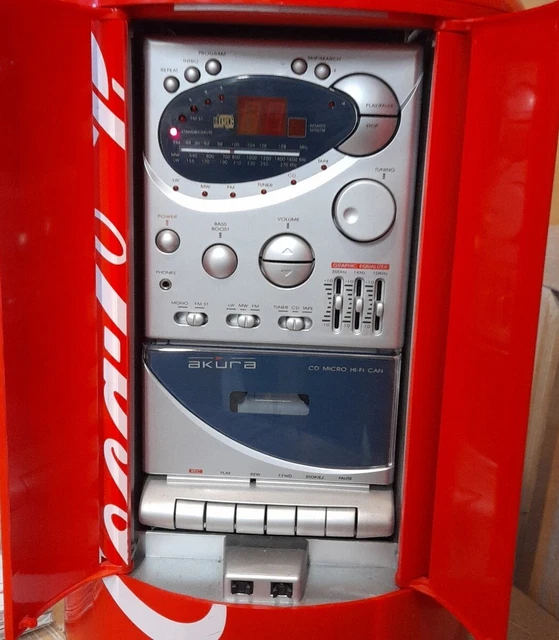 VINTAGE AKURA COCA Cola Coke Can Personal Stereo Radio CD Cassette ...