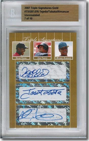 OSCAR TEJEDA * Jose Tabata * Michael Almanzar * Autographe recrue ...