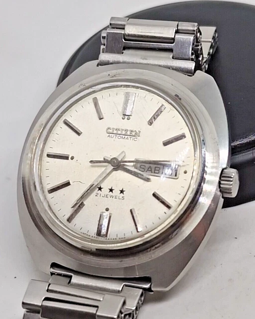 CITIZEN VINTAGE ANNÉES 70 4-165390 71-6332 Automatique Cal.6501 Jour ...