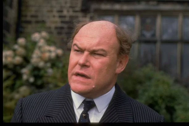 TIMOTHY WEST AS Bradley Hardacre on the set of Brass 1984 OLD TV PHOTO ...