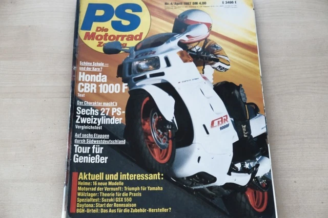4) PS SPORT Motorrad 04/1987 - Suzuki GSX 400 E mit 27 - Yamaha XS 400 ...