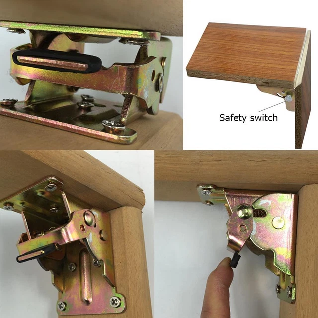 FOLDING HINGE STEEL Feet Self Locking Hinges Multi-function Hardware ...