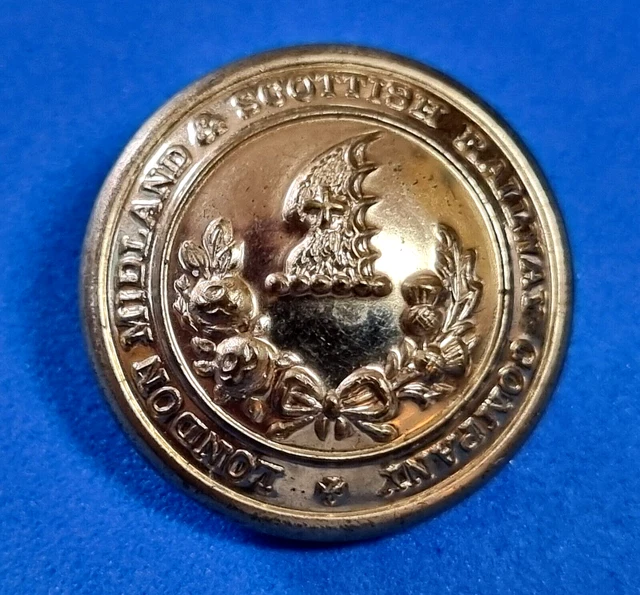 LONDON MIDLAND AND Scottish Railway, Button, Uniform, 1923-1947, Gilt ...