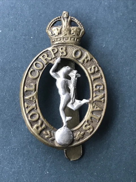 ROYAL CORPS OF Signals Original WW2 British Army Cap Badge £12.00 ...
