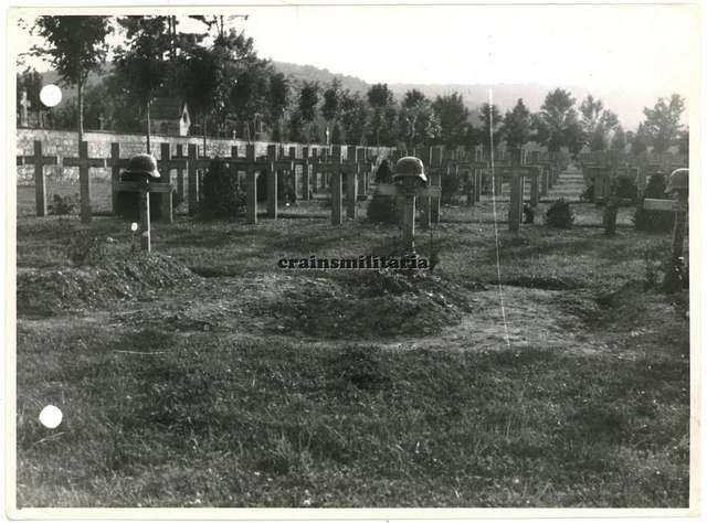 ORIG. RIESEN FOTO Grab ^^ Polizei im Friedhof LES ISLETTES Meuse ...