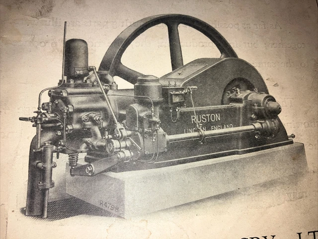 RUSTON & HORNSBY Oil Stationary Engine Old Book Class HR. Early. Rare ...