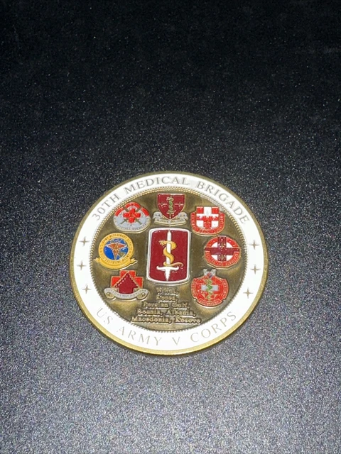 30TH MEDICAL BRIGADE US ARMY V CORPS Challenge Coin Estate Item £13.38 ...