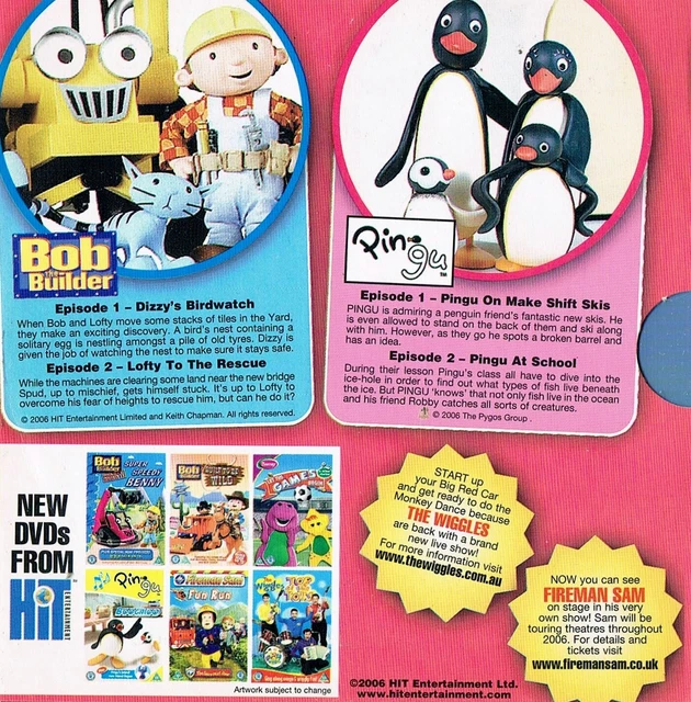 BOB THE BUILDER & PinGu + Fireman Sam & Kipper - Children's - DVD N ...