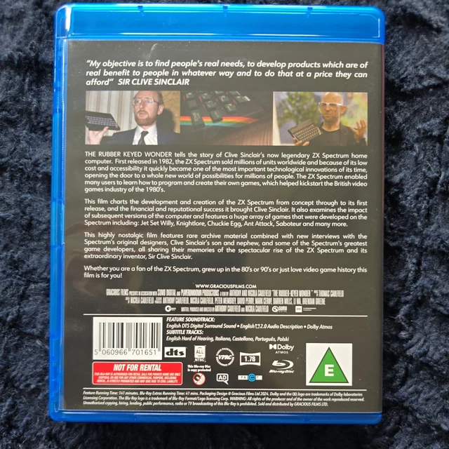 THE RUBBER-KEYED WONDER: 40 Years of the Sinclair ZX Spectrum [E] Blu ...