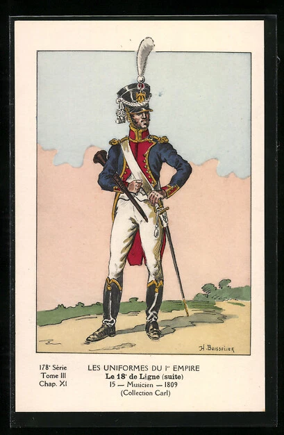 CPA LES UNIFORMES du Ier Empire, Le 18e de Ligne, Musicien EUR 6,00 ...