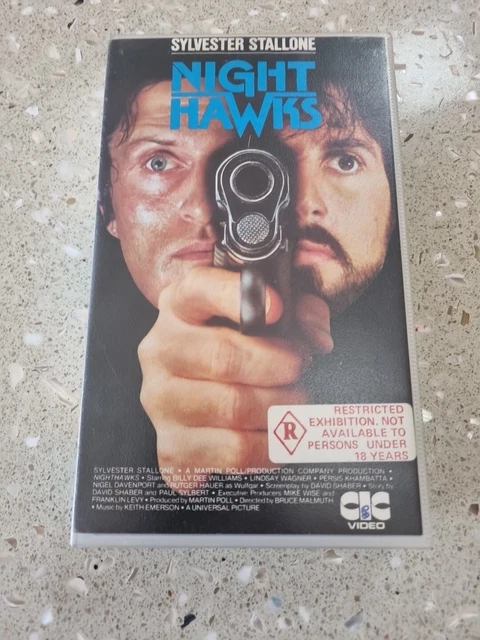 RARE NIGHT HAWKS R Rated VHS Video Sylvester Stallone CIC First Release ...