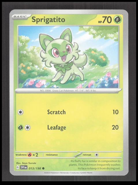 SPRIGATITO 013/198 SV01: Scarlet & Violet Base Set Pokemon tcg Card CB ...