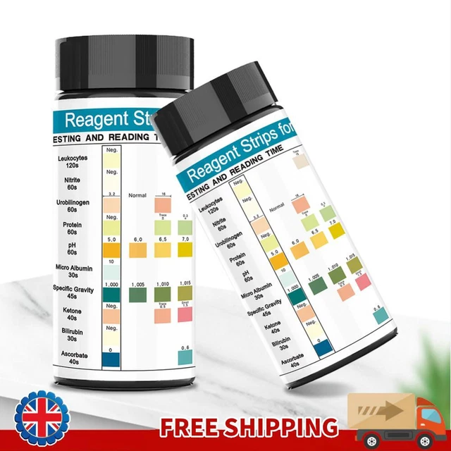 USEFUL 100 STRIPS Urinalysis Reagent Strips 10 Parameters Urinalysis ...