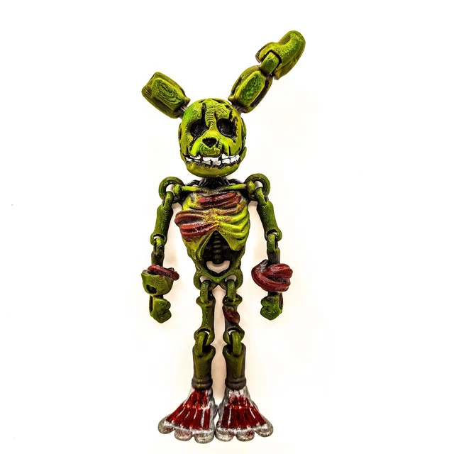 SKELETON SPRINGTRAP FIGURE - Articulated & Hand-Painted - FNAF Inspired ...