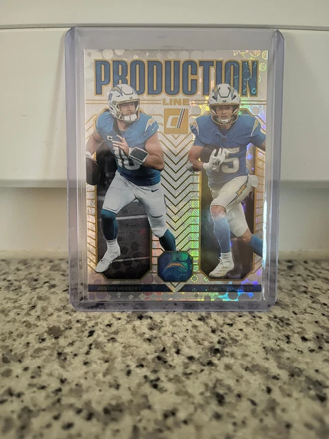 PANINI DONRUSS 2025 NFL Justin Herbert Ladd McConkey Production Line # ...