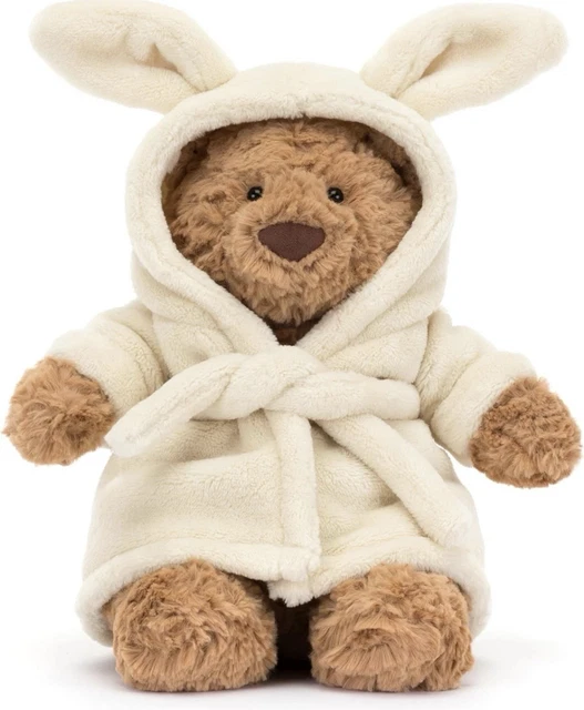 JELLYCAT LOVELY BARTHOLOMEW Bear Bathrobe plush doll Brand New With Tag ...