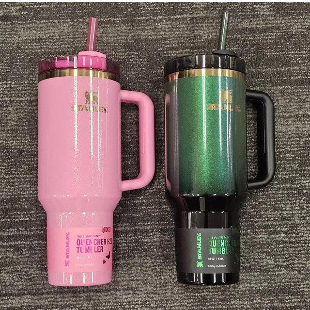 STANLEY X WICKED Glinda And Elphaba 40oz Tumbler SET Green Pink Target ...