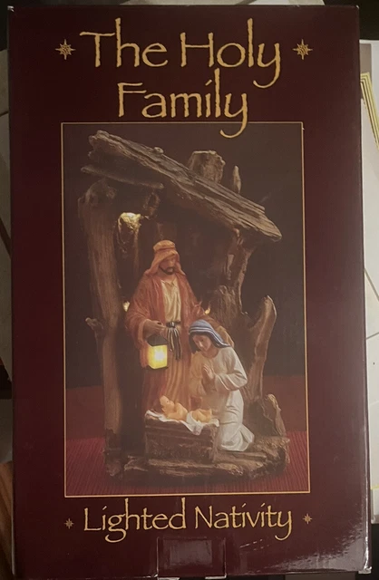 REAL LIFE NATIVITY Series Lighted THE HOLY FAMILY Three Kings Gifts New ...