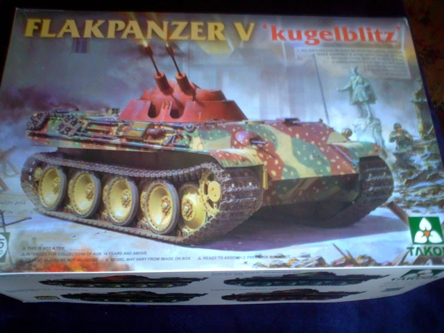 TAKOM 1/35 SCALE Wwii German Medium Tank Flakpanzer V Kugelblitz EUR 36 ...