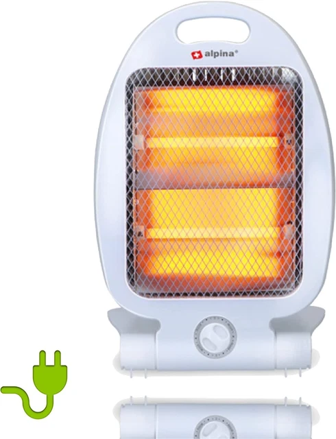 QUARZ 800 WATT Elektroheizer Heizstrahler - Mobiles Heizgerät weiß EUR 31,99 - PicClick DE