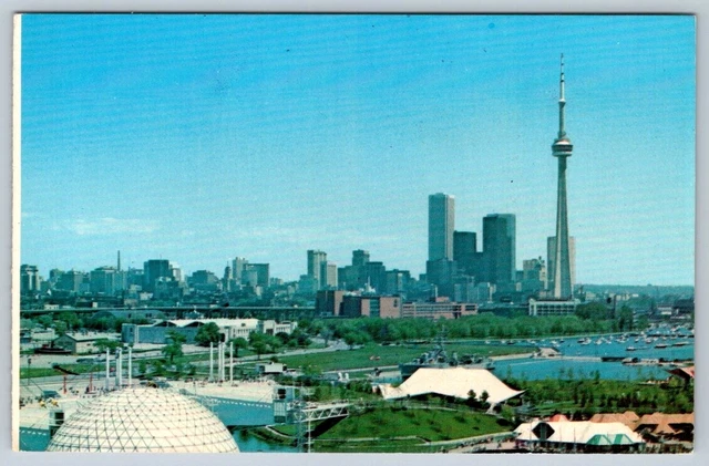 ONTARIO PLACE, CN Tower, Toronto Canada, Vintage 1976 Aerial View ...