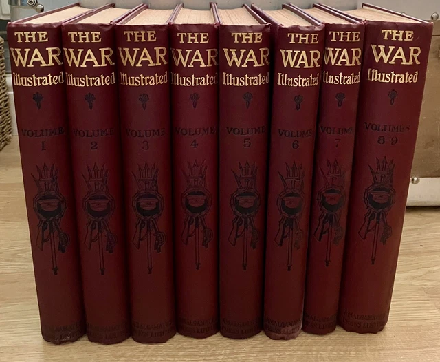 ANTIQUE WW1 BOOKS, The War Illustrated A Pictorial Record, JA Hammerton ...