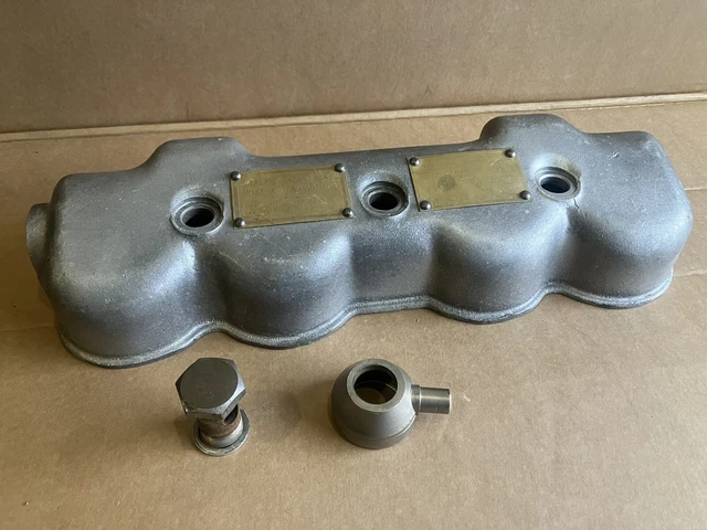 GENUINE LAND ROVER SERIES 1 80" 1600cc ROCKER COVER 214409 WITH BANJO ...