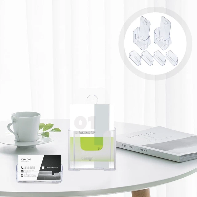 CLEAR BOOK STAND Brochure Holder Desktop Document Storage Bookshelf $40 ...