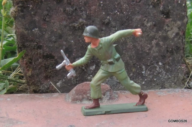 FIGURINE STARLUX COMMANDO Serie Luxe Speciale / Soldat Mitraillette Ref ...