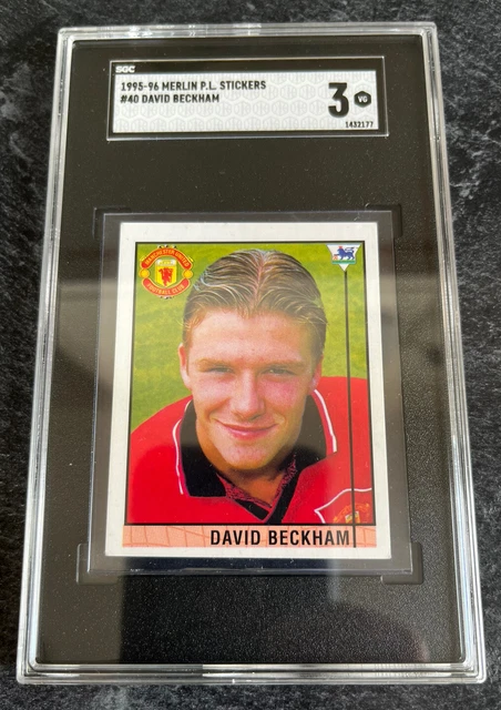 DAVID BECKHAM MERLIN'S Premier League 1995-1996 96 Sticker #40 Rookie ...