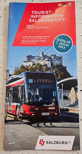 SALZBURG AUSTRIA OBUS Official Transit Map Light Rail/Tram/Bus $11.99 ...