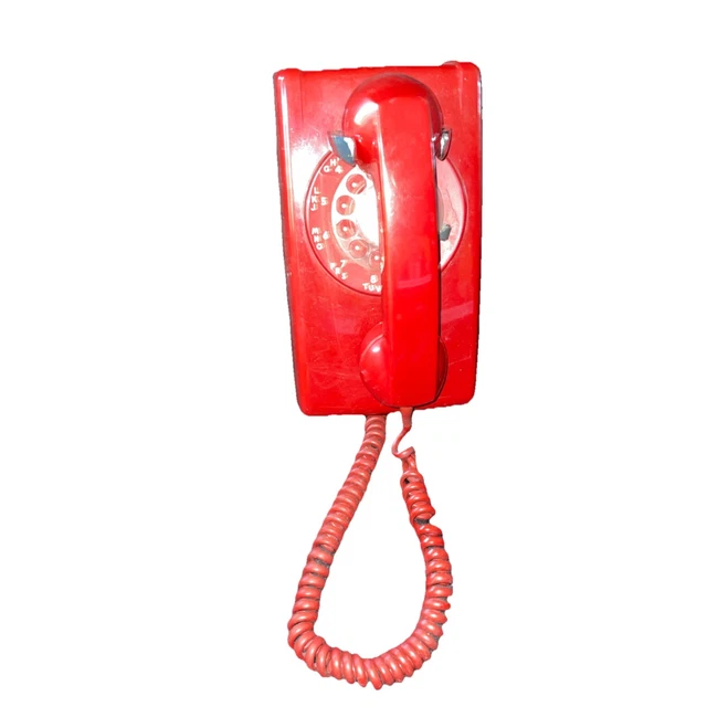 VINTAGE BELL SYSTEMS Western Electric Red Rotary Dial Wall Phone £101. ...