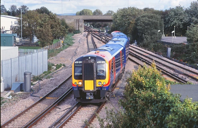 6438 RAILWAY COLOUR Slide Emu Class 450 099 At Farlington Junction 2006 ...