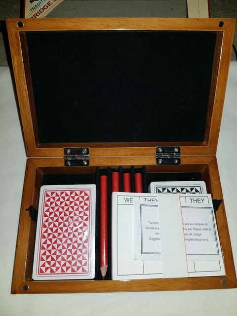 JOHN LEWIS TRADITIONAL Bridge Playing Cards Set in handmade sycamore ...