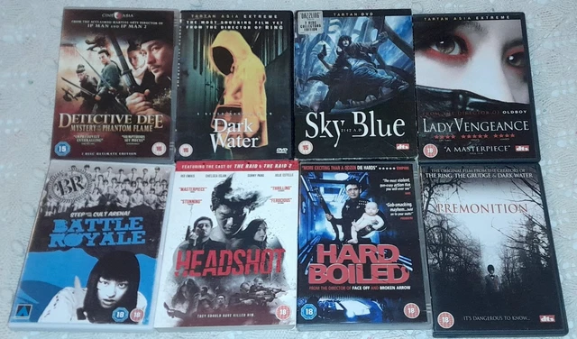 ASIAN CINEMA DVD bundle x 8, Headshot, Hard Boiled, Premonition etc £3. ...