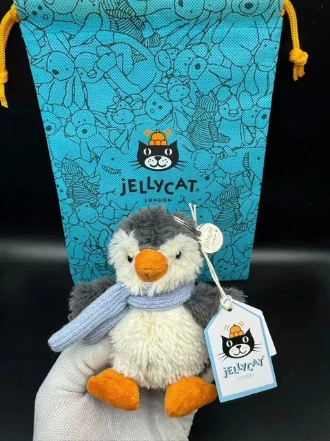 JELLYCAT PEANUT PENGUIN Bag Charm Plush Keyring 10cm- New with tags UK ...