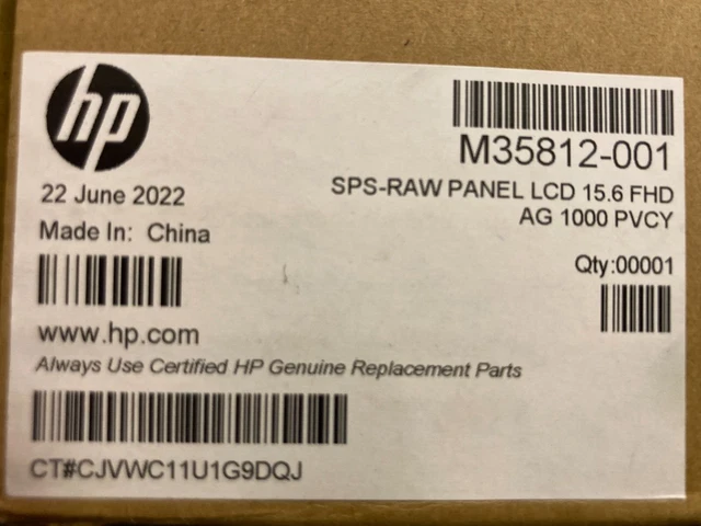 NEW GENUINE HP M35812-001 RAW LCD DISPLAY KIT 15.6 EliteBook 850 G8 ...