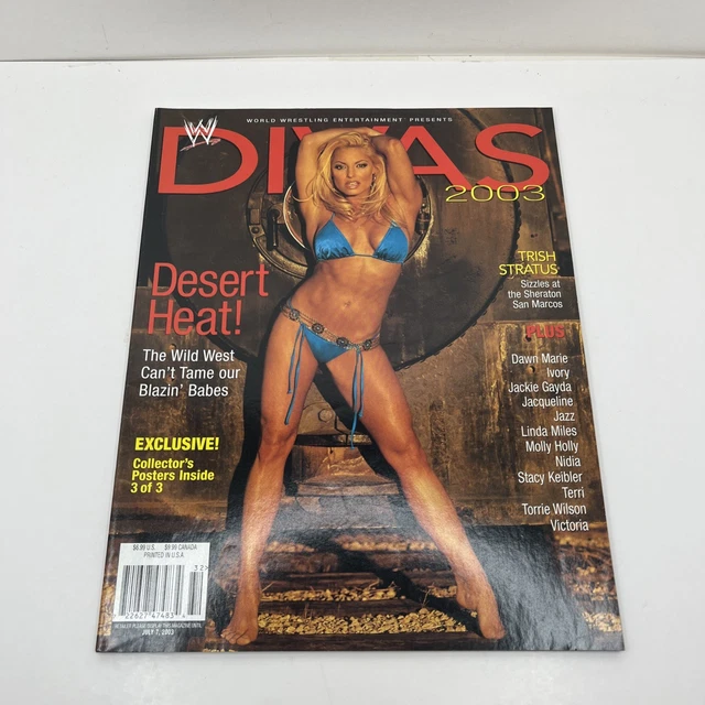WWE DIVAS MAGAZINE July 2003 Trish Stratus Stacy Keibler Torrie Wilson ...